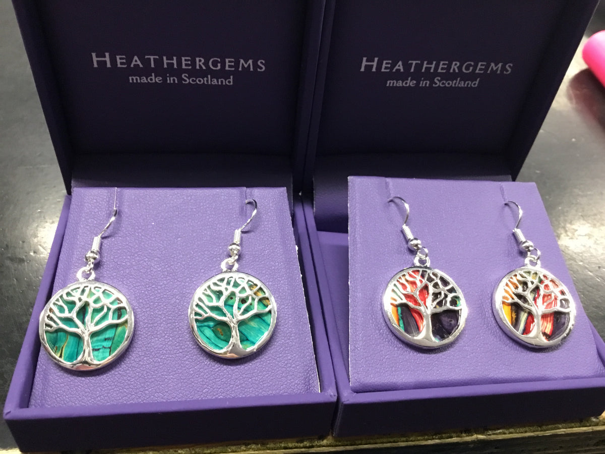Heather Gems tree of life earrings (HE89) – Fergus Scottish Corner Shop ...